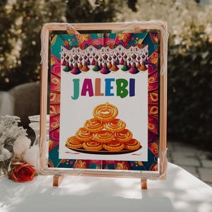 Jalebi Food Sign|indian Jalebi|indian Food Station|favor Sign|indian ...