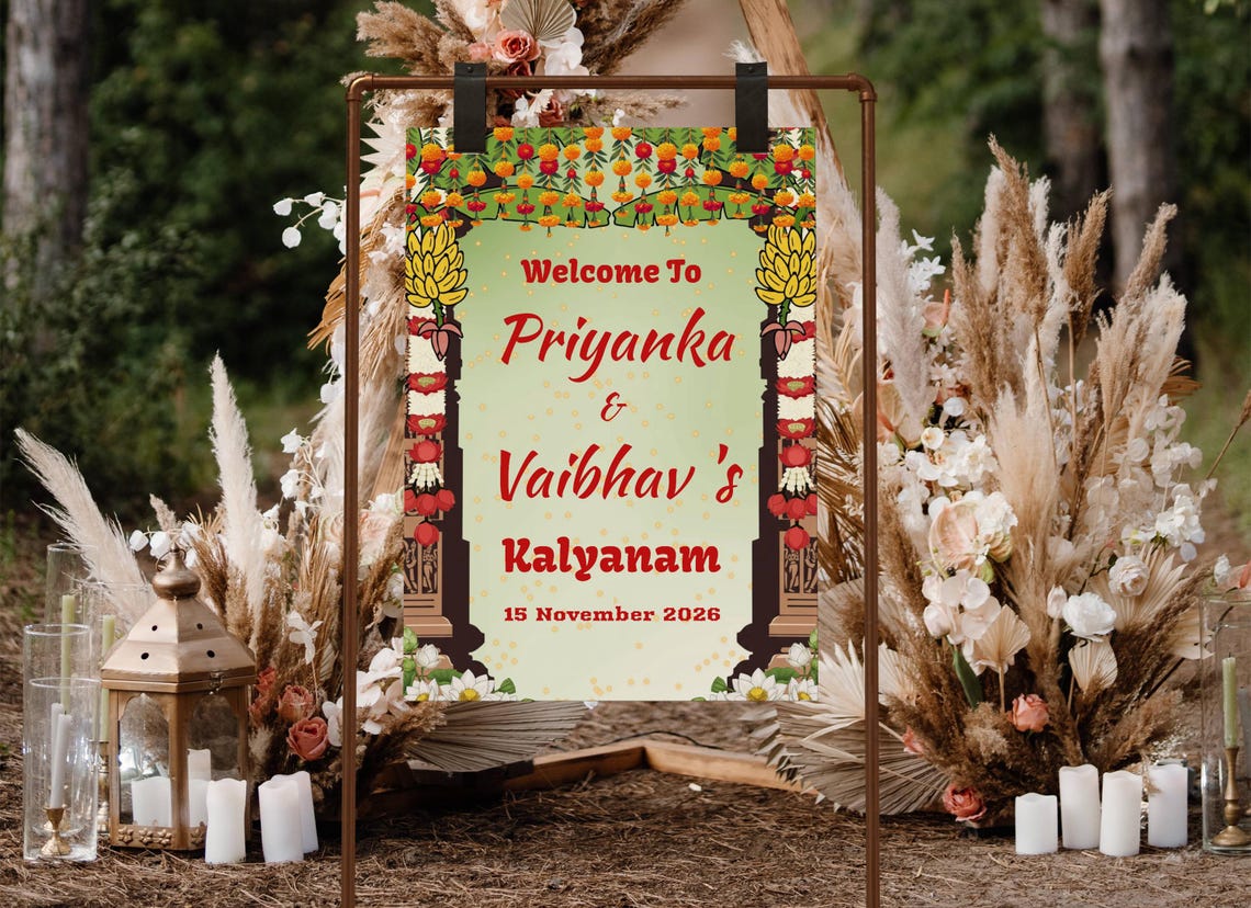 South Indian Signs & Kalyanam Signs, Tamil Welcome Sign as Telugu ...