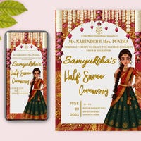 Tamil Puberty Ceremony Invitation Template, Samathiya Veedu Evite Card ...