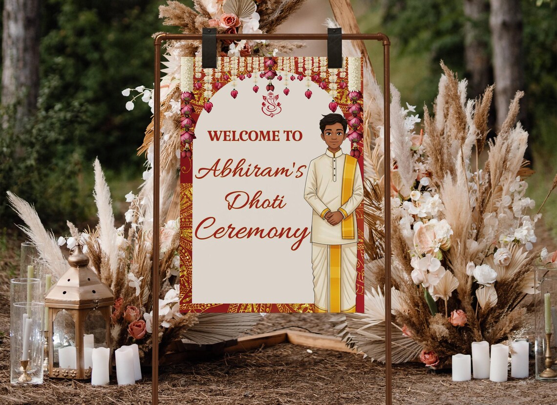 Dhoti Ceremony Sign Indian Ceremony Sign Dhoti Ceremony Dhoti Function ...