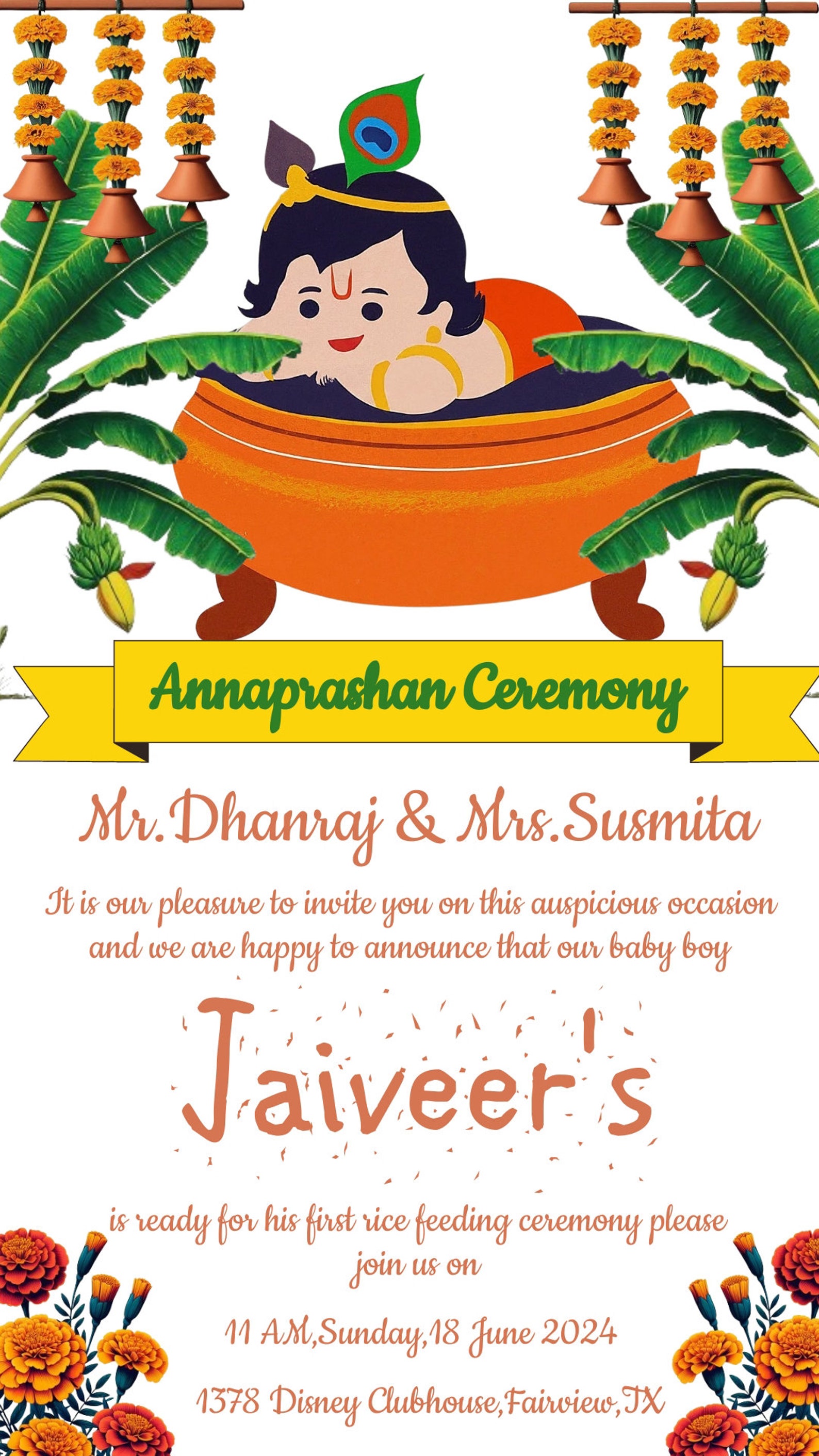 Cradle Ceremony Mobile Invite,naming Ceremony for Indian Baby ...