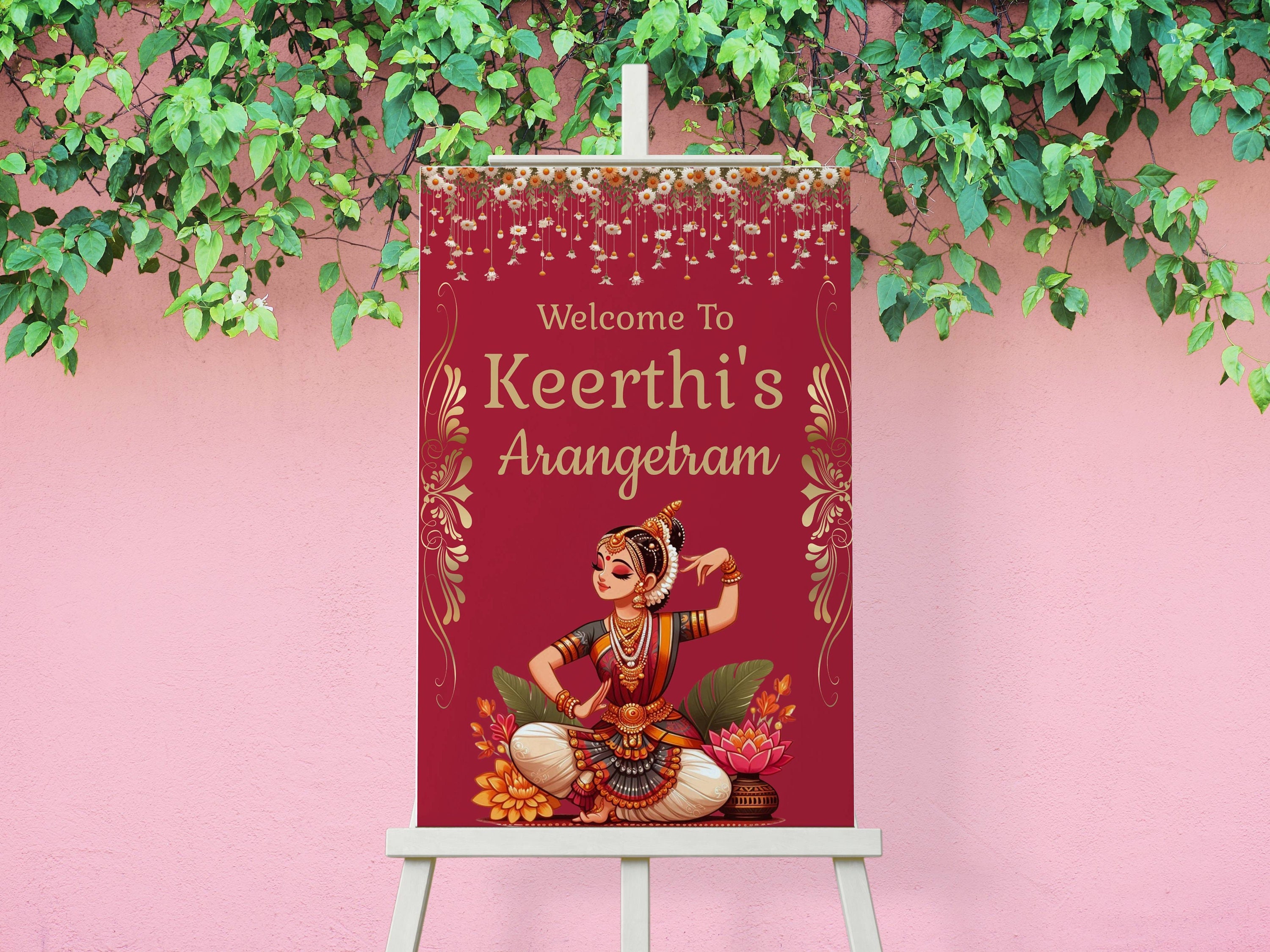 Arangetram Welcome Sign,back Drop,bharatanatyam Arangetram Welcome ...
