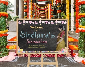 Seemantham Welcome Sign - Etsy