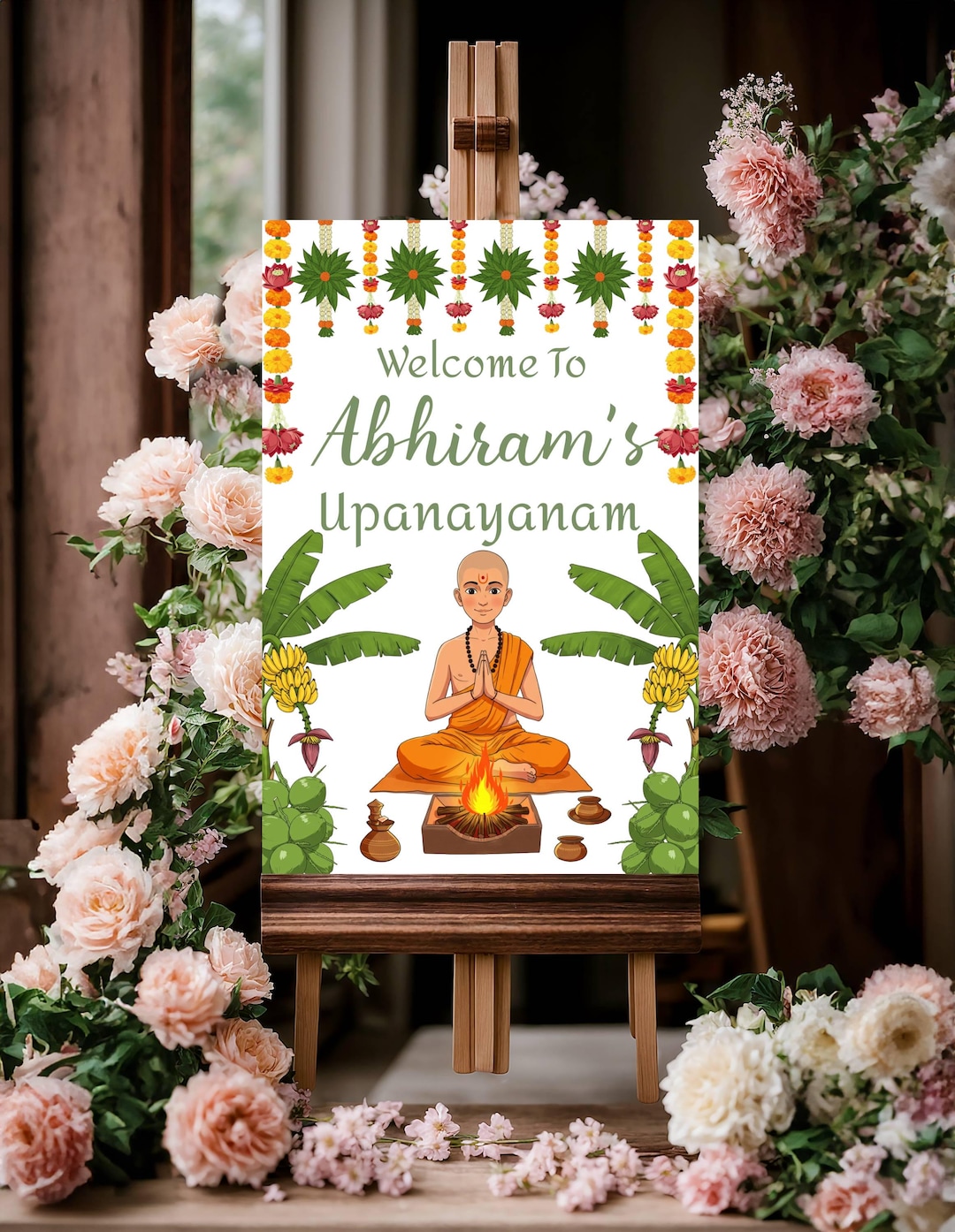 Upanayanam Welcome Sign Board,upanayana,sacred Thread Ceremony, Thread ...