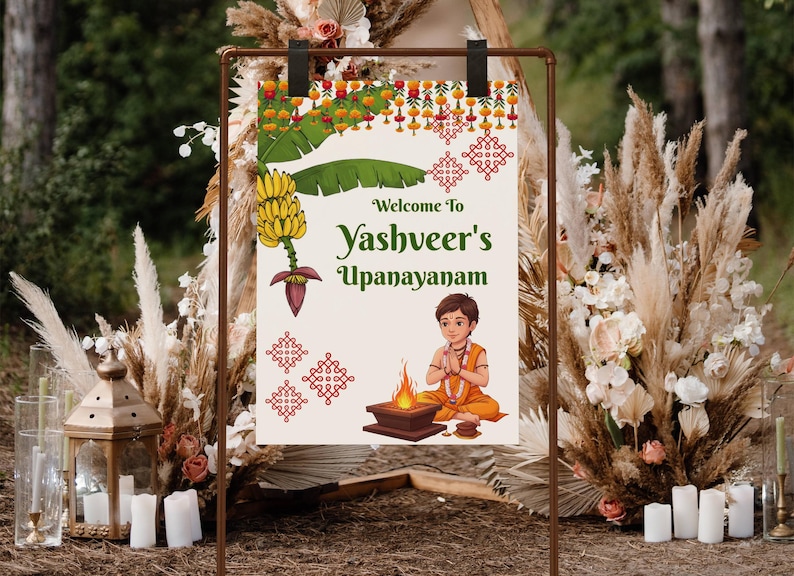 Upanayanam Welcome Sign: Sacred Thread Ceremony (digital Download) - Etsy