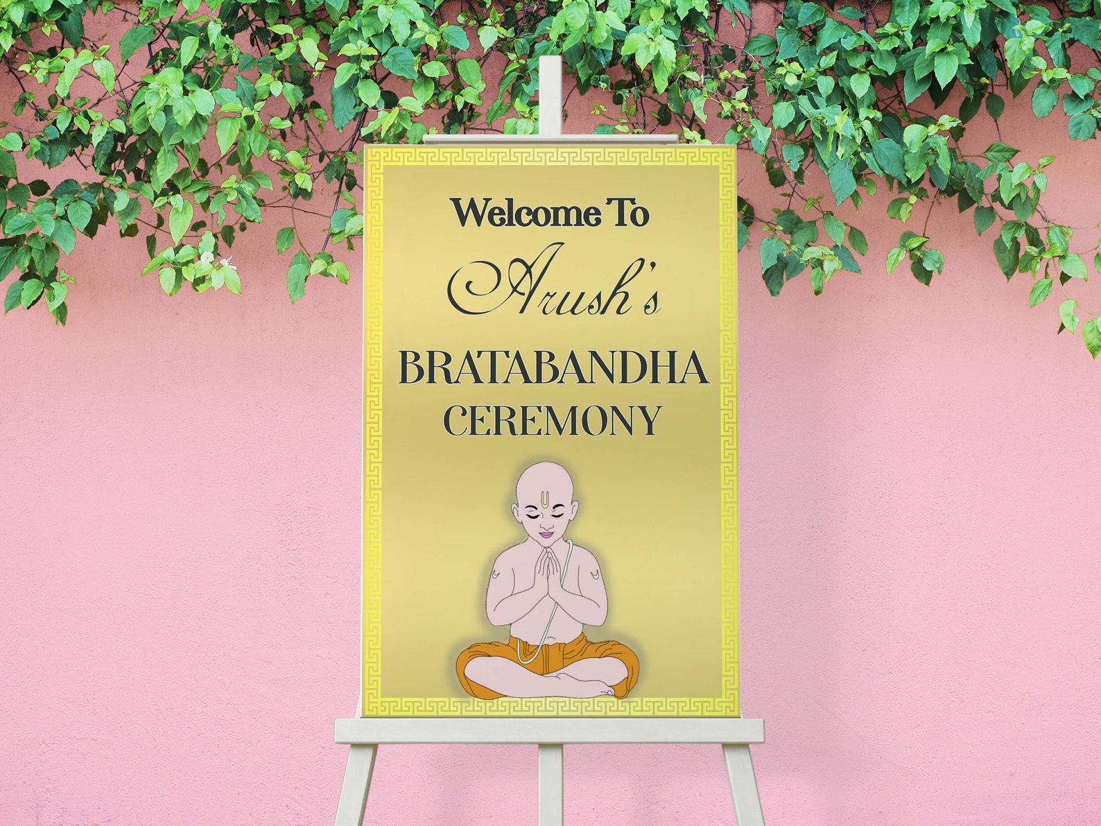 Bratabandha Welcome Sign, Upanayana Ceremony, Sacred Thread Ceremony ...
