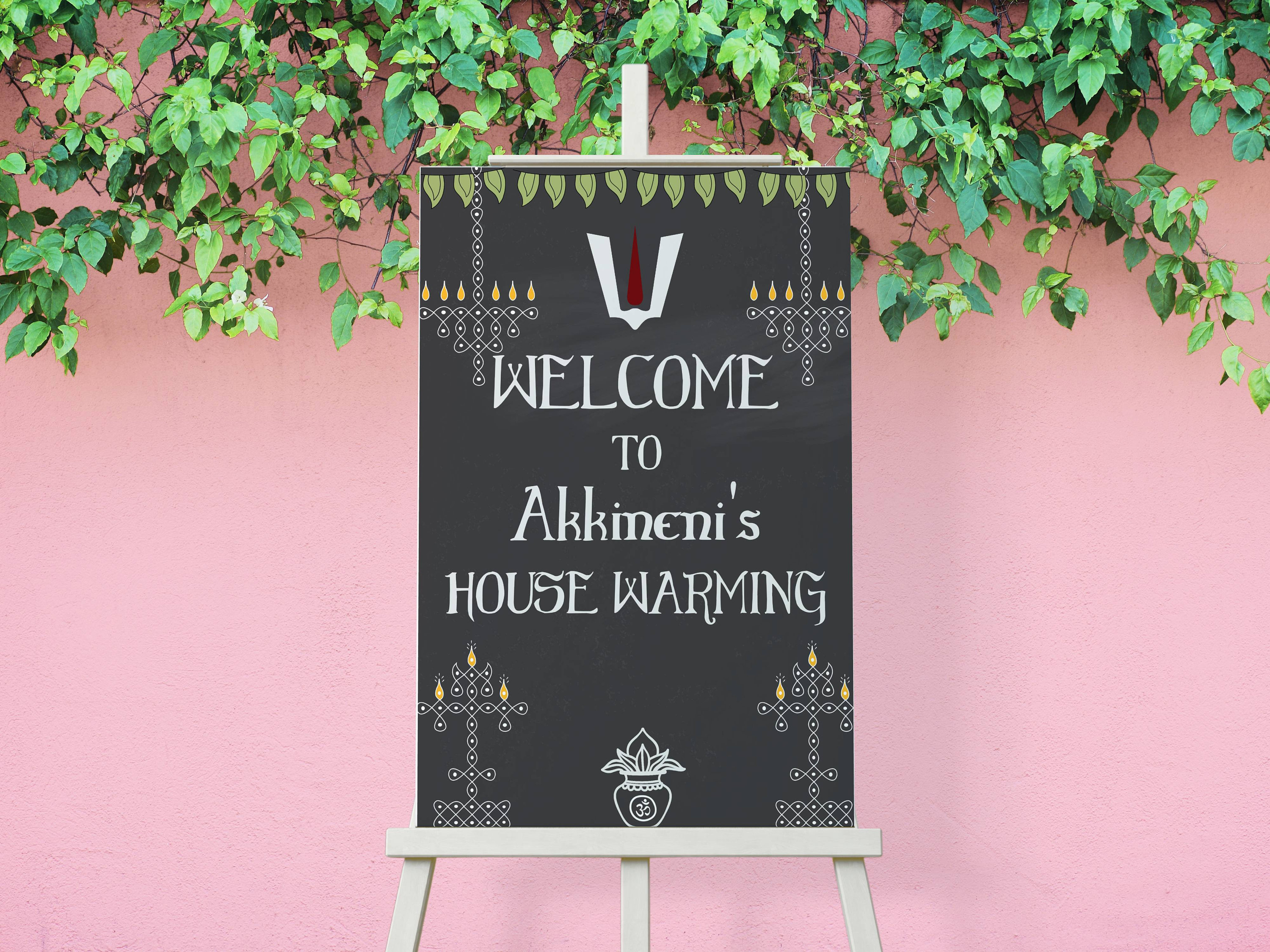 South Indian Housewarming Welcome Sign, Griha Pravesh Sign as Indian ...
