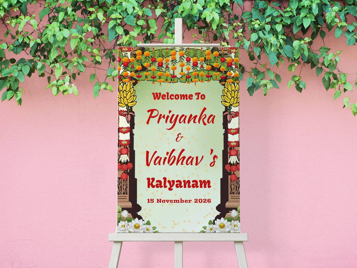 South Indian Signs & Kalyanam Signs, Tamil Welcome Sign as Telugu ...