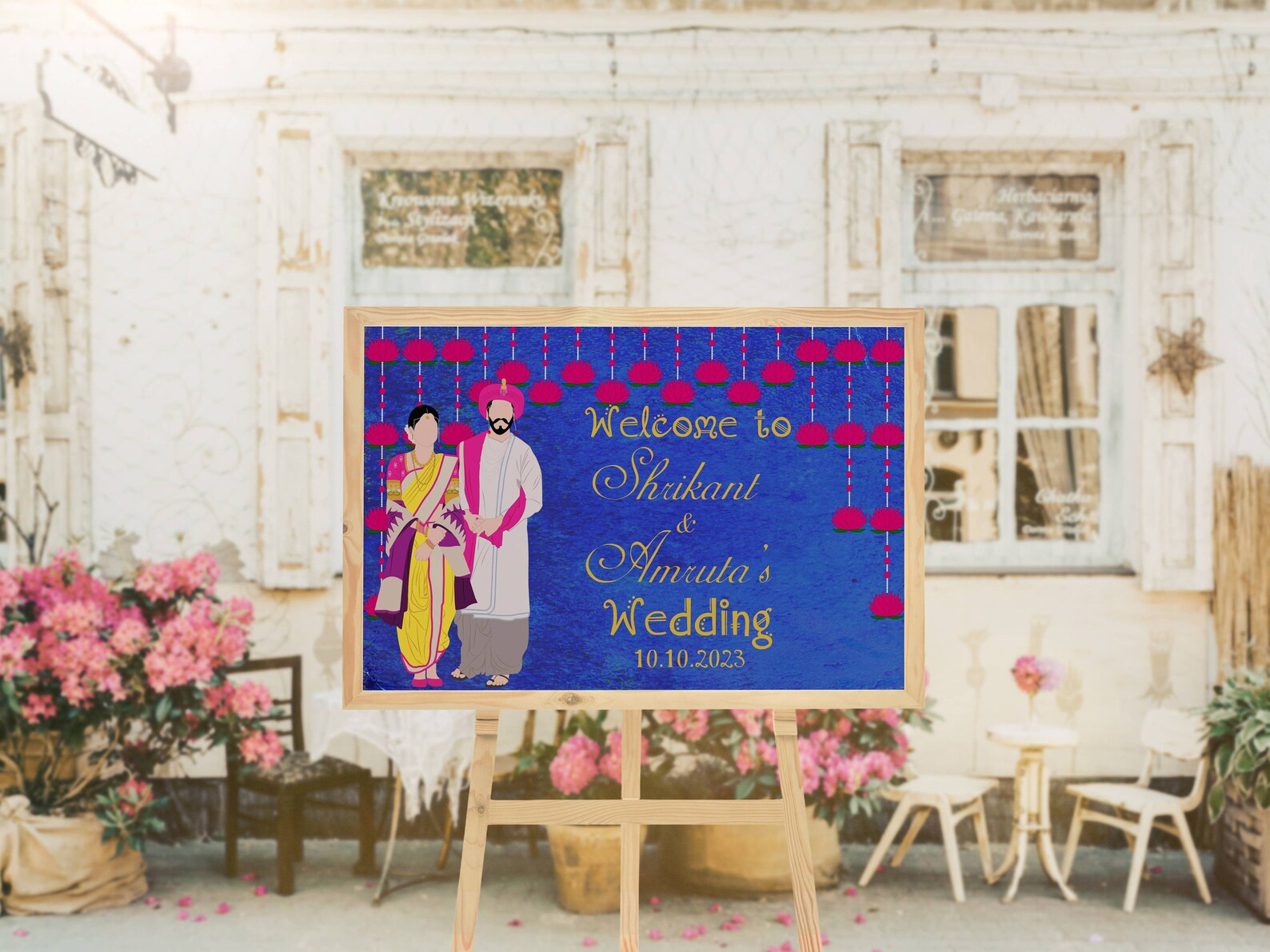 Maharashtrian Wedding Welcome Sign, Indian Wedding Welcome Board for ...