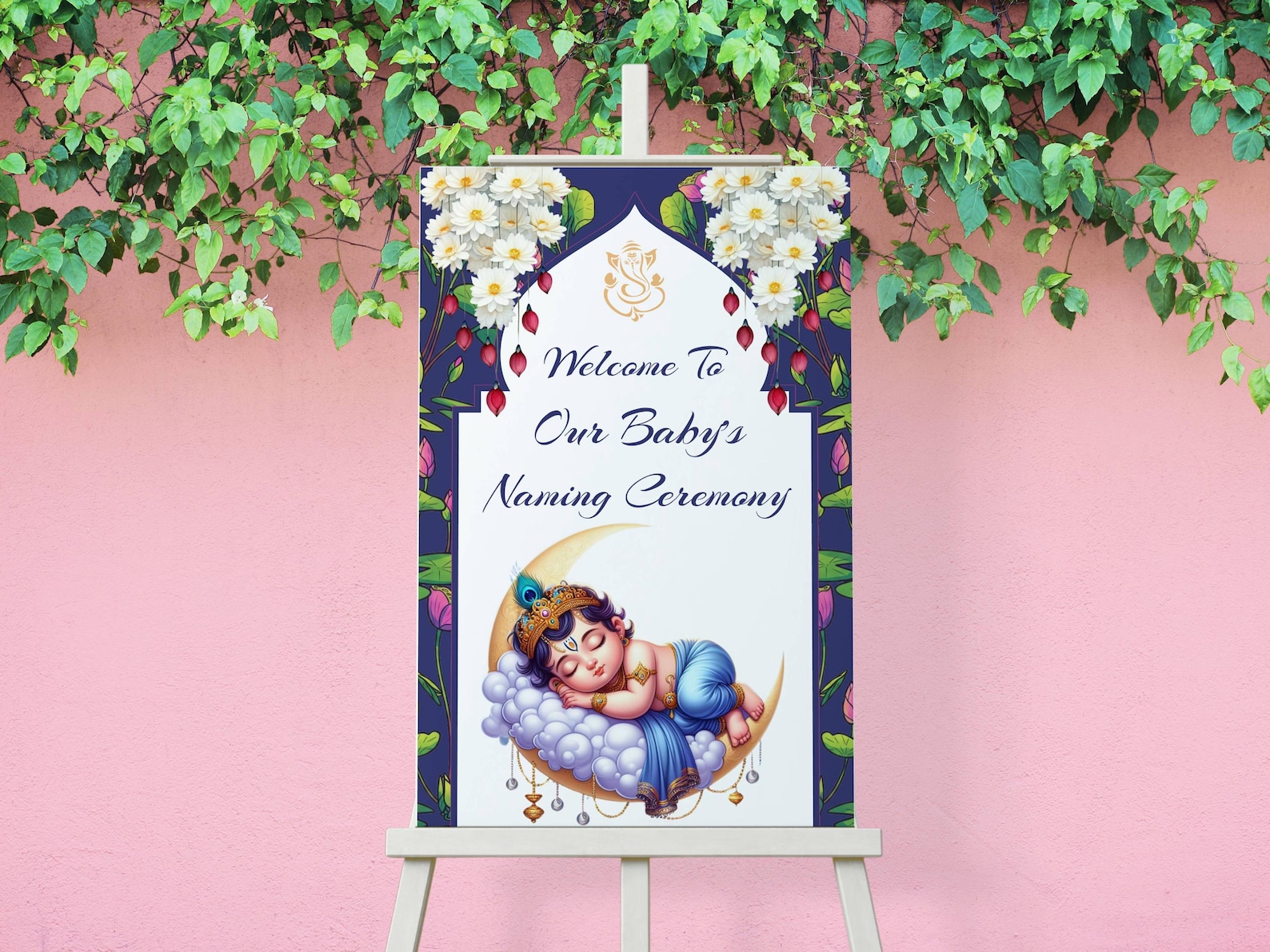 Hindu Baby Naming Ceremony Welcome Sign (digital Download) - Etsy
