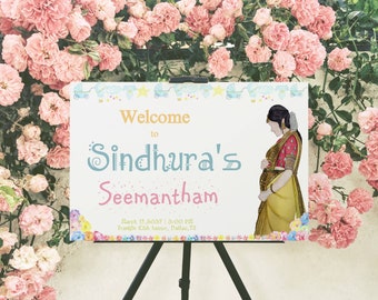 Seemantham Welcome Sign - Etsy