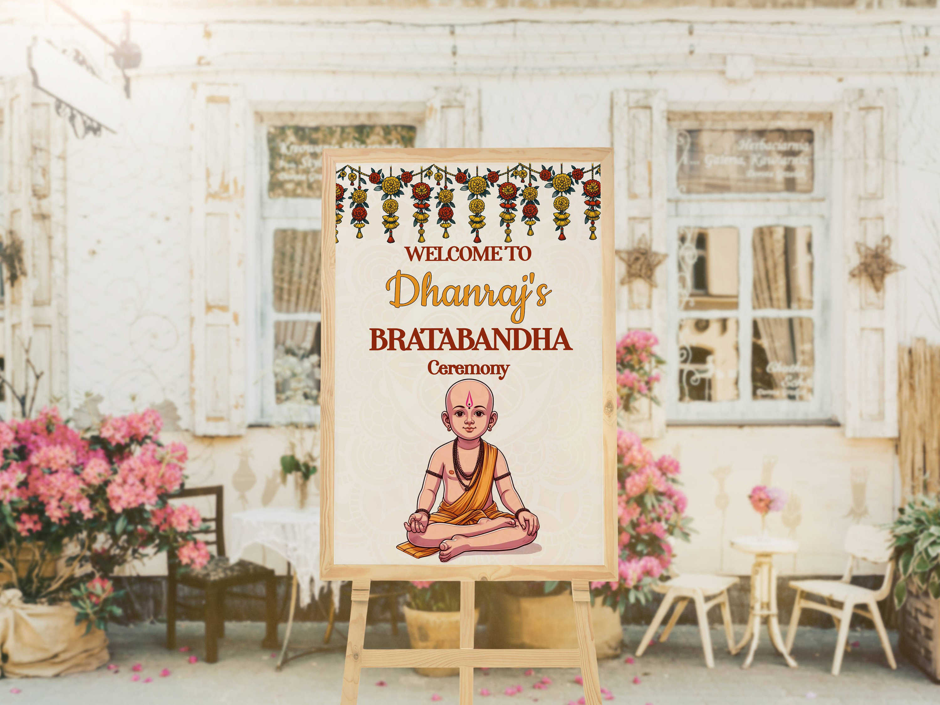Bratabandha Welcome Sign, Upanayana Ceremony, Sacred Thread Ceremony ...