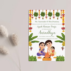 Ayush Homan Ceremony Mobile Invitation in Traditional Theme| Ayush ...