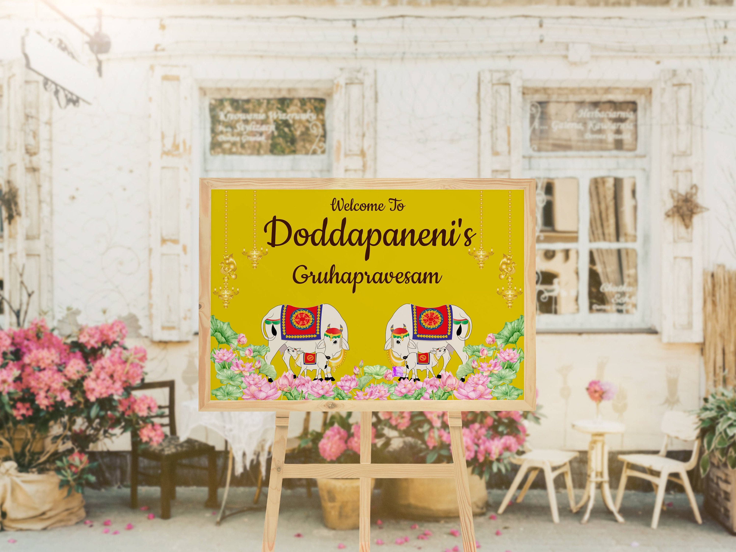 South Indian Housewarming Welcome Sign, House Warming Sign Sign for ...