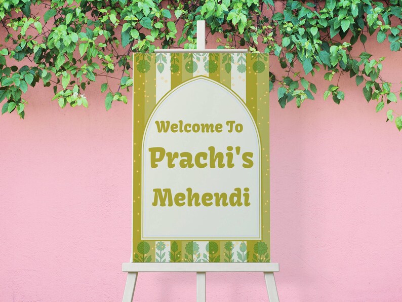 Indian Mehendi Welcome Sign: Pre-wedding Ceremony (digital Download) - Etsy