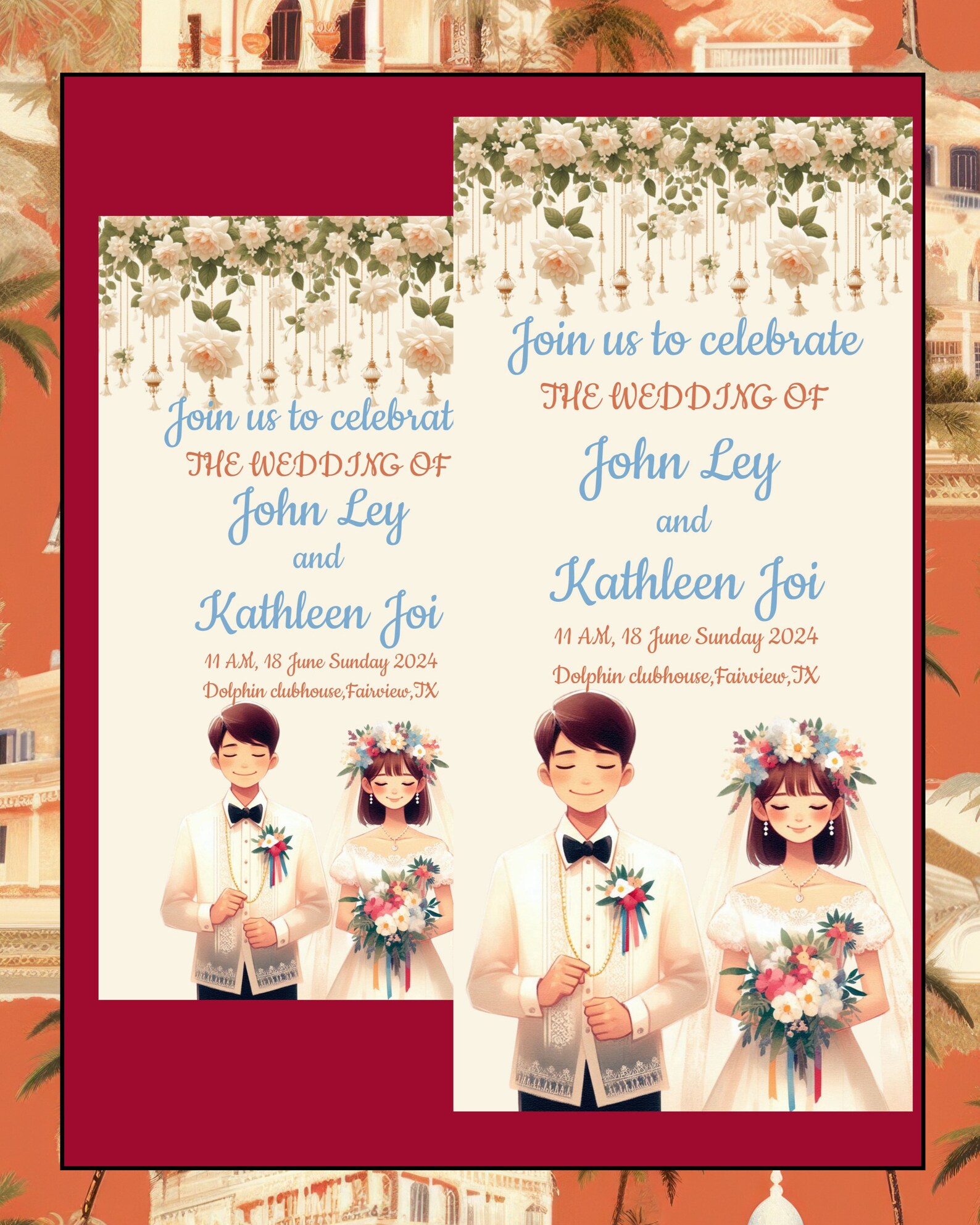 Filipino Wedding Welcome Sign for Filipino Couple,philippine Wedding ...