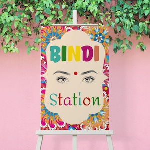 Bindi Wedding Welcome Sign, Bindi Ceremony Indian Wedding Sign for ...