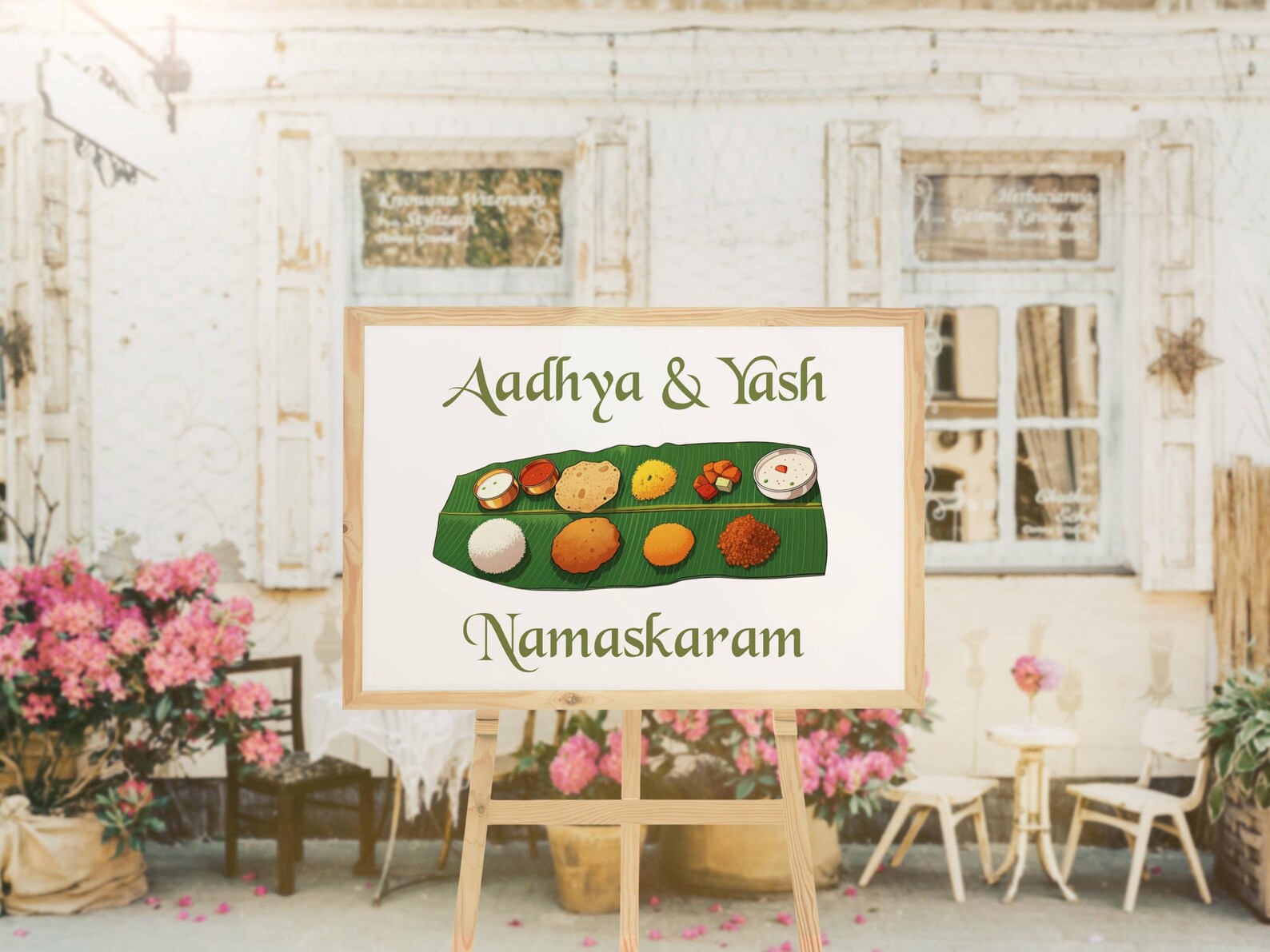 South Indian Wedding Food Sign: Kerala Sadya, Thaali Entrance (digital ...