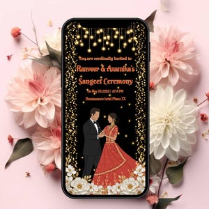 Sangeet Invitation, Customizable Invitation for Sangeet Party, Indian ...