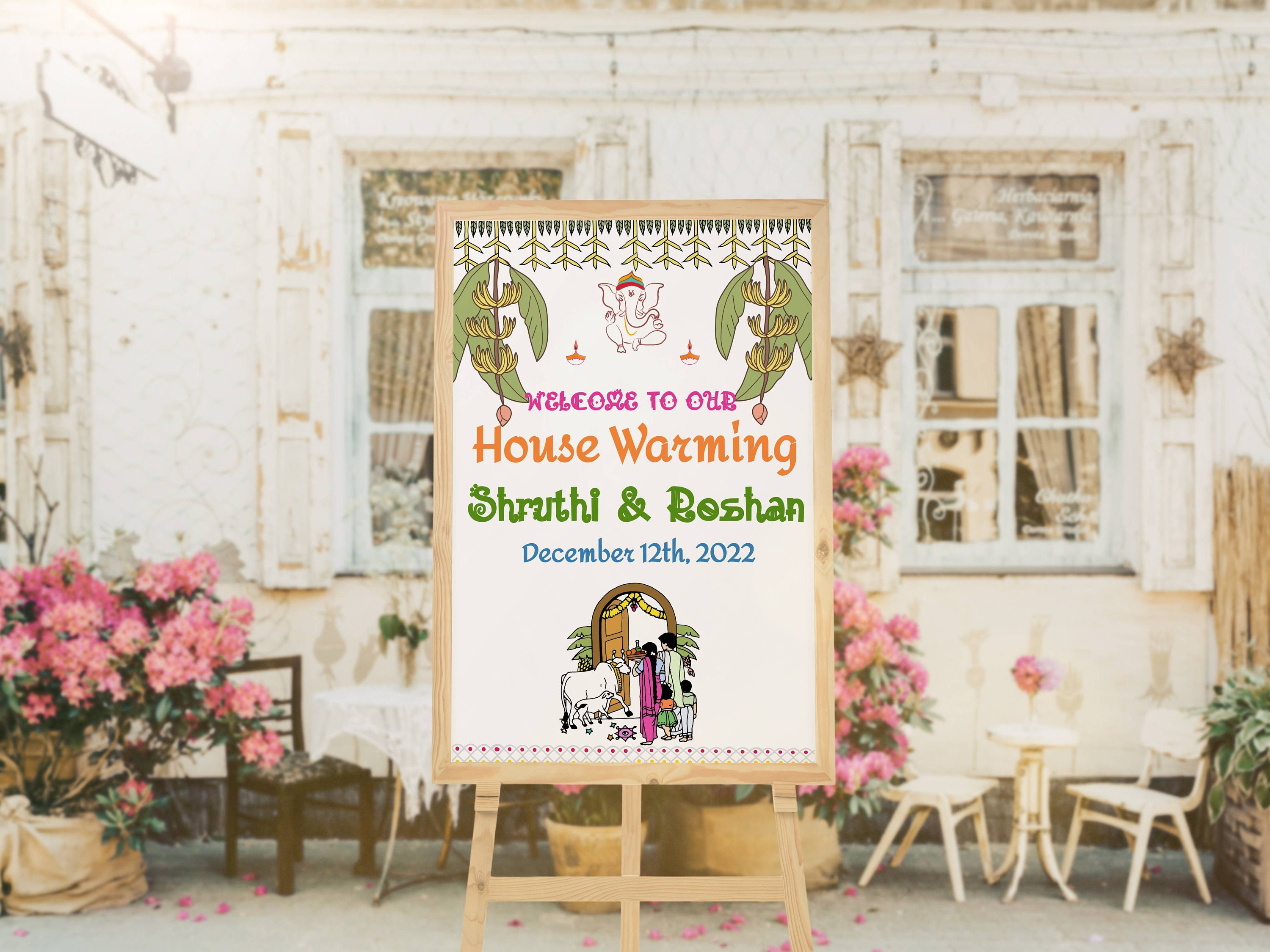 Housewarming Welcome Sign for Instant Download, Indian Housewarming ...