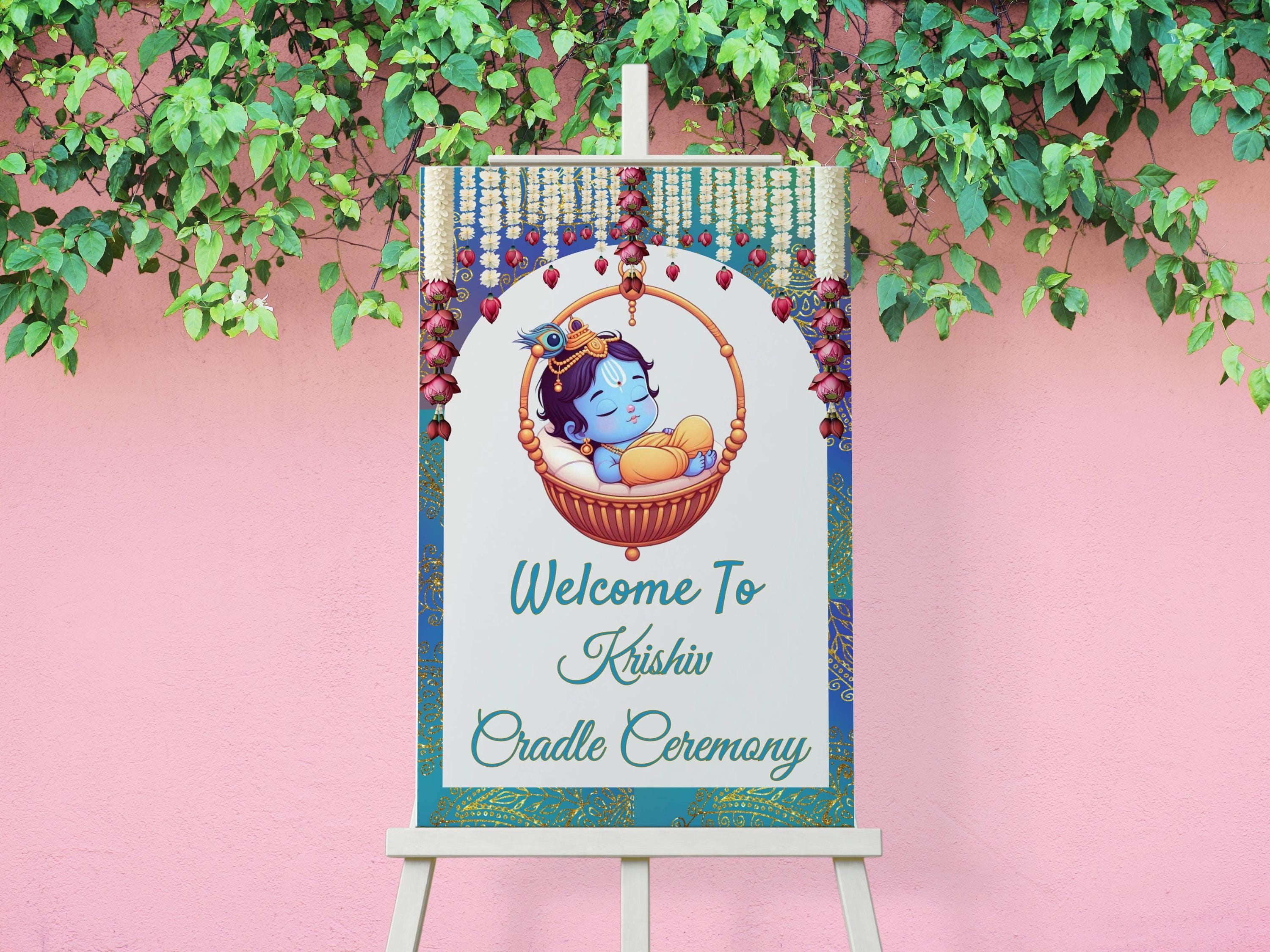 Hindu Baby Cradle Ceremony Welcome Sign (digital Download) - Etsy