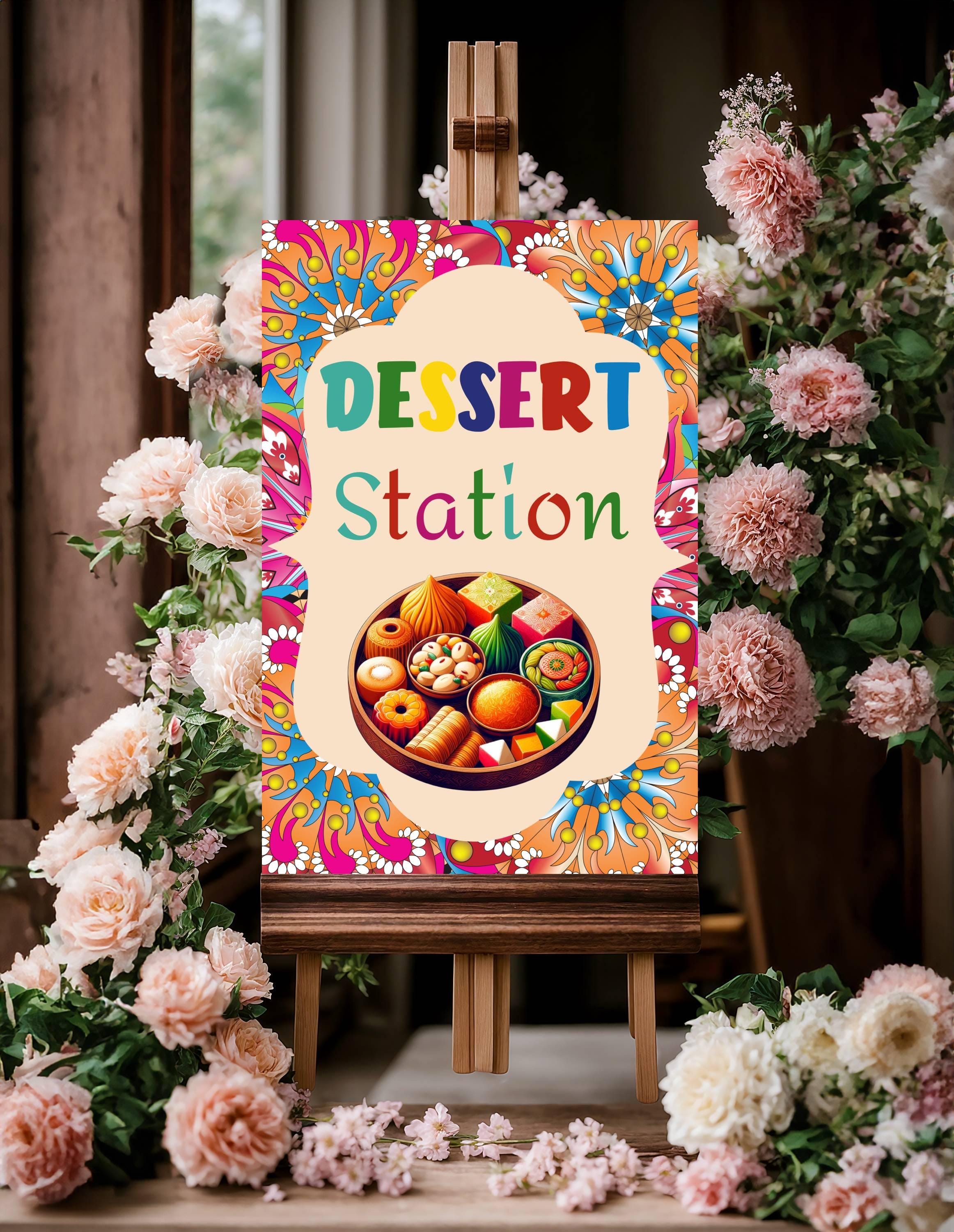 Indian Wedding Dessert Station Sign: Mehndi & Haldi Decor (digital ...