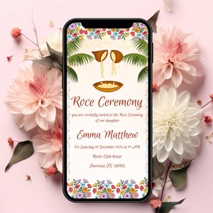 Roce Ceremony Mobile Invitation,wedding Roce Ceremony,goan Tradition ...