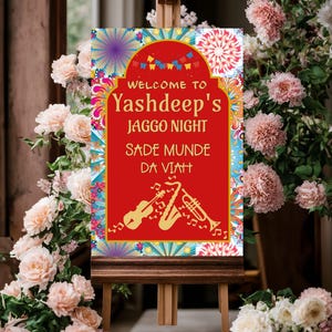 Jaggo Welcome Sign: Punjabi Wedding Decor (digital Download) - Etsy