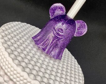 Mickey Ghost Straw Topper - Etsy
