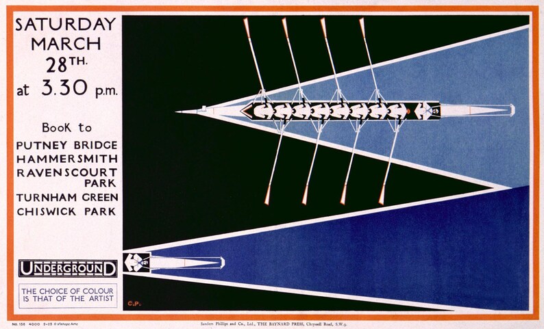 London Underground Rowing Poster 0000-3711 - Etsy