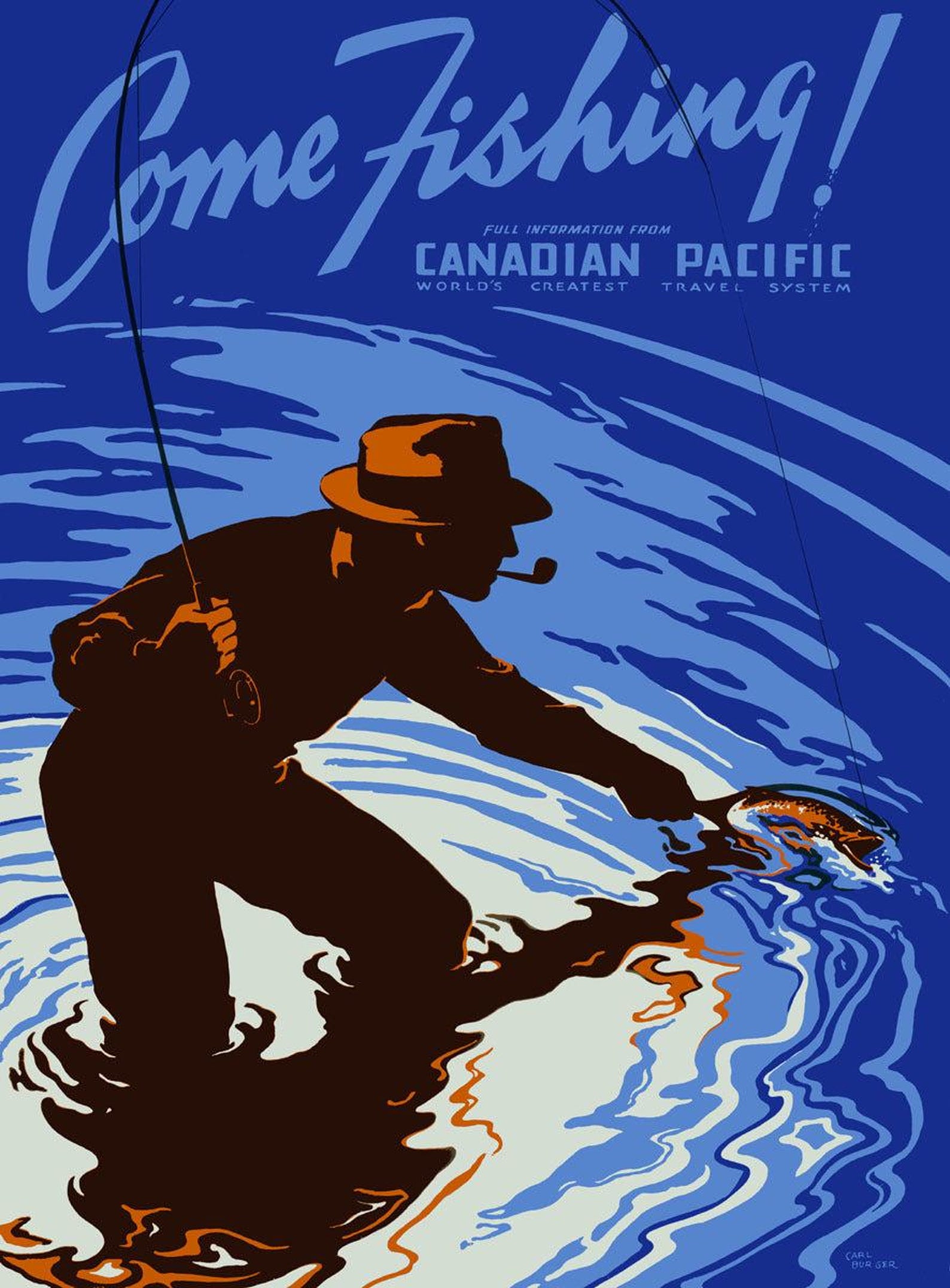 Canadian Pacific Fly Fishing Poster 0000-8564 - Etsy