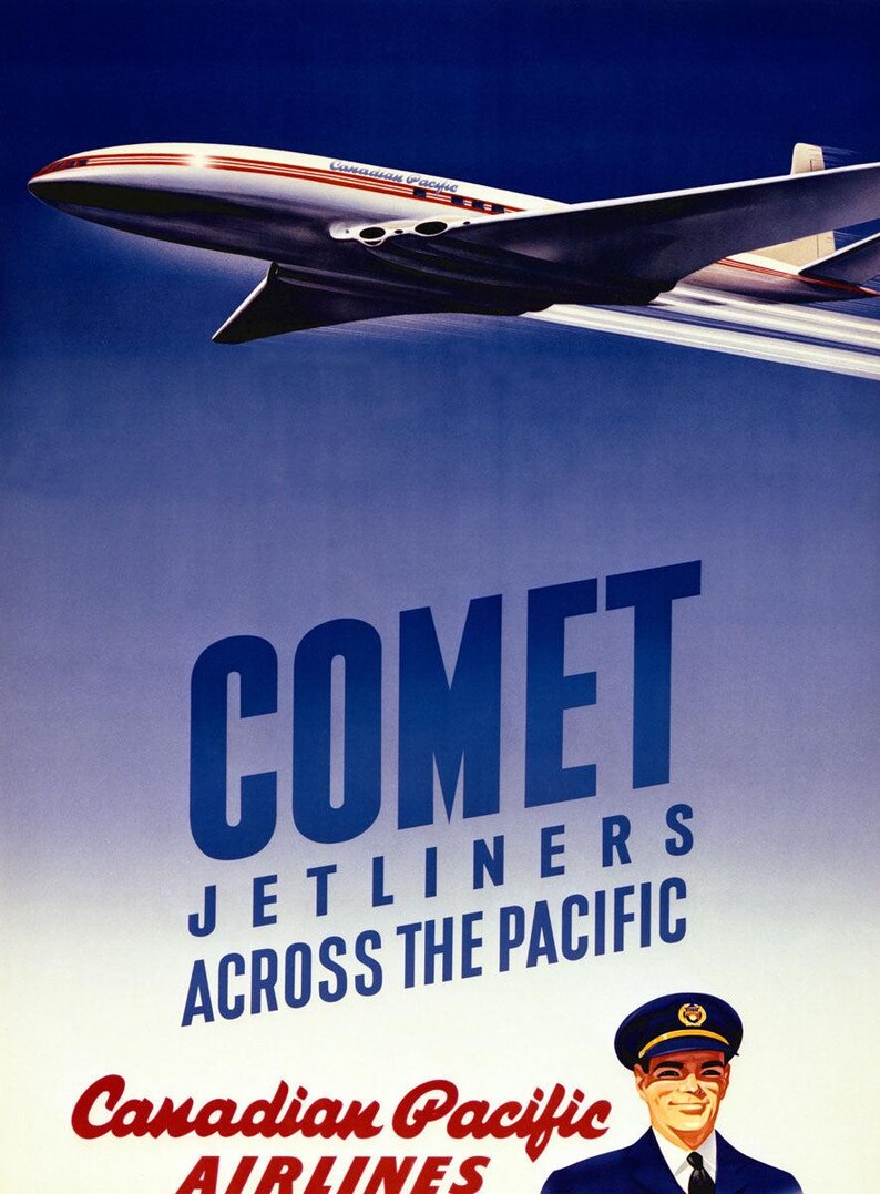 Canadian Pacific Comet Airway Poster 0000-8760 - Etsy