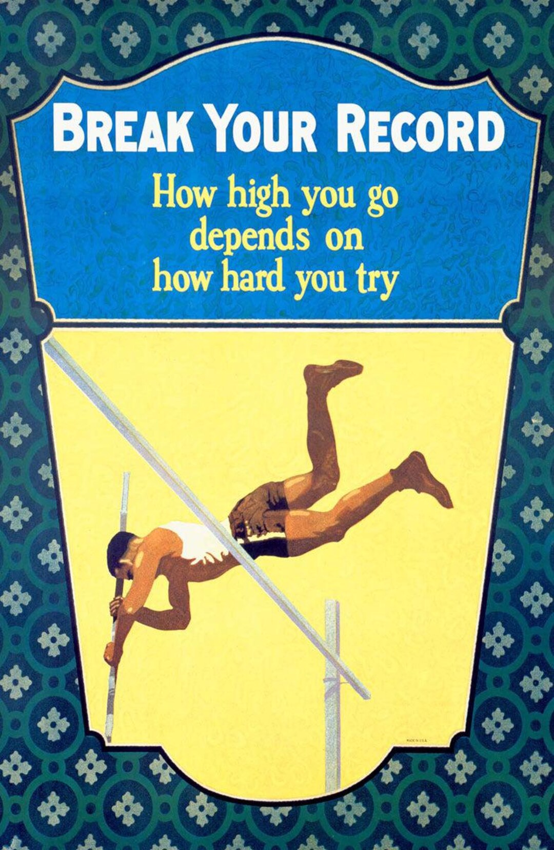 Break Your Record Motivational Poster 0000-1291 - Etsy
