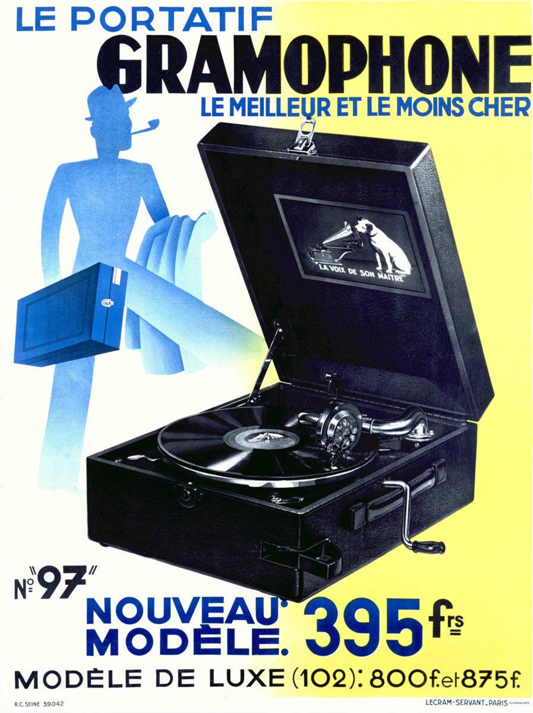 Victrola Portable Phonograph Poster 0000-3259 - Etsy