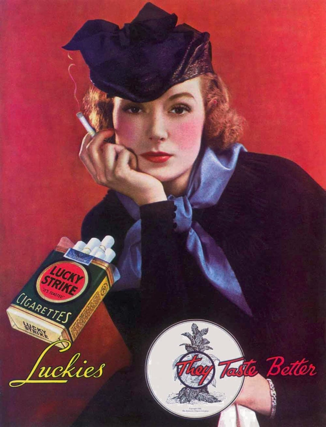 Vintage Poster Lucky Strike Cigarette 0000-4938 - Etsy
