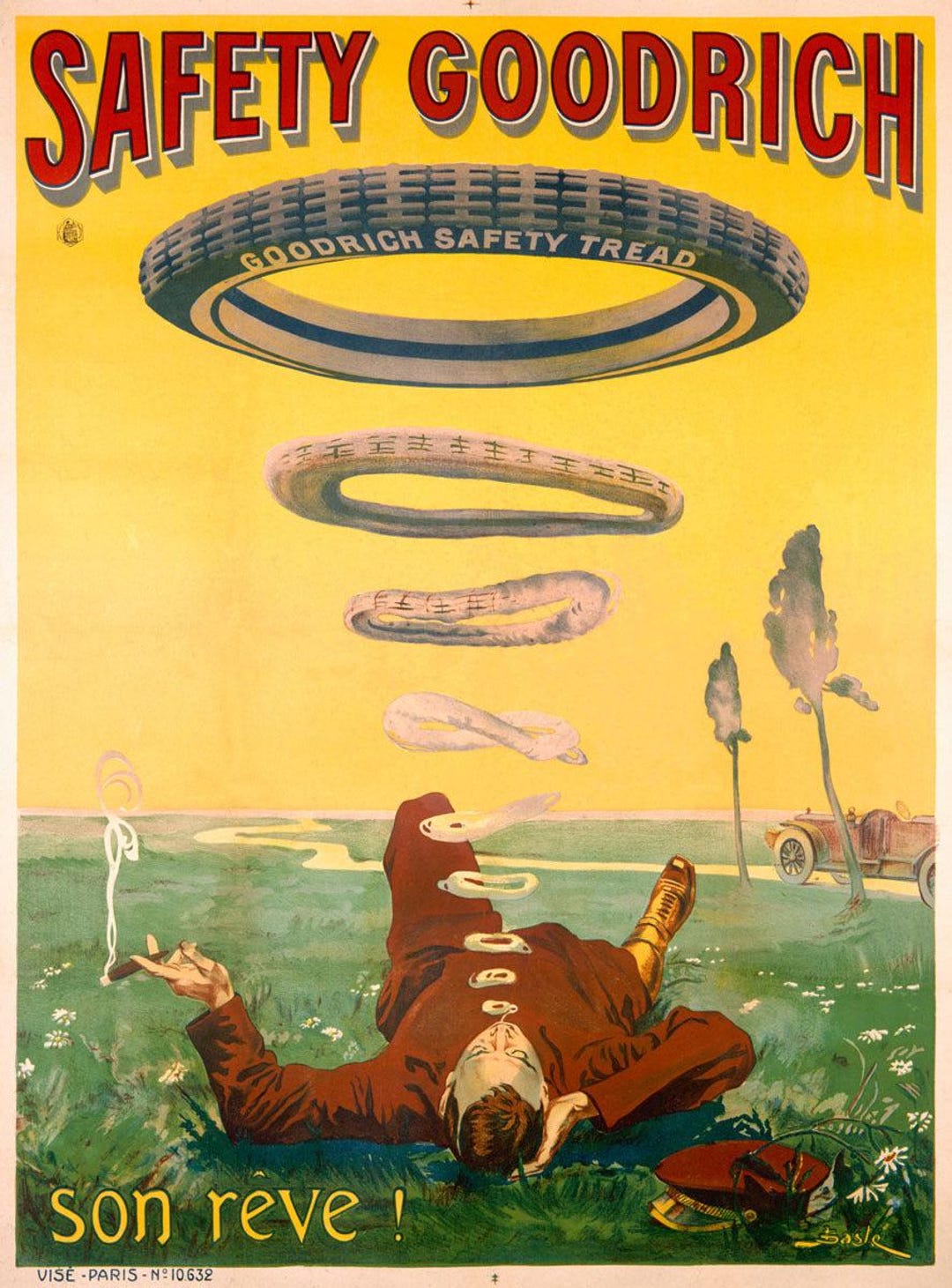 Safety Goodrich Automotive Tire Poster 0000-3848 - Etsy