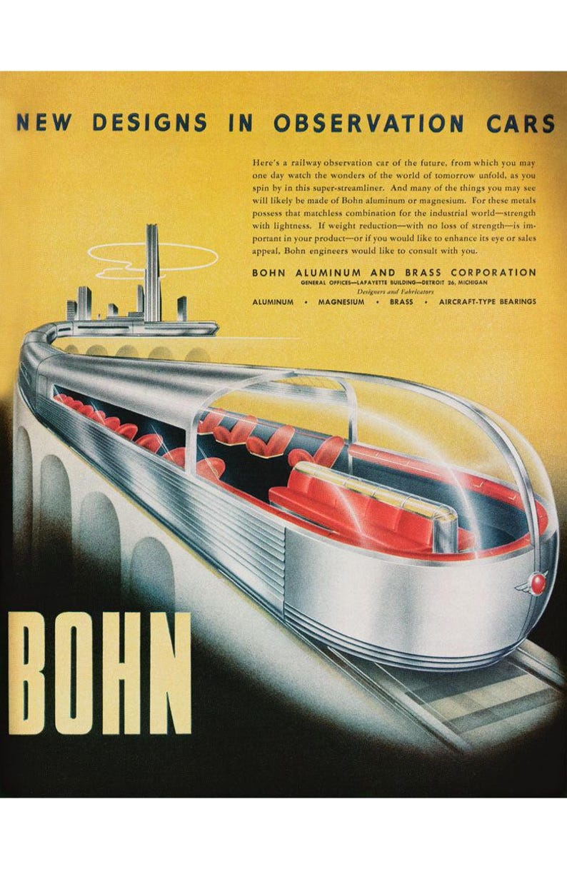 Bohn Railroad Train Observation Coach Poster 0000-4943 - Etsy