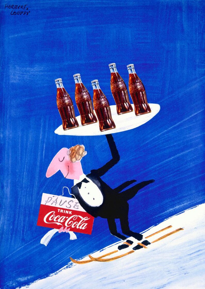 Coca Cola Coke Ski Poster 0000-3778 - Etsy