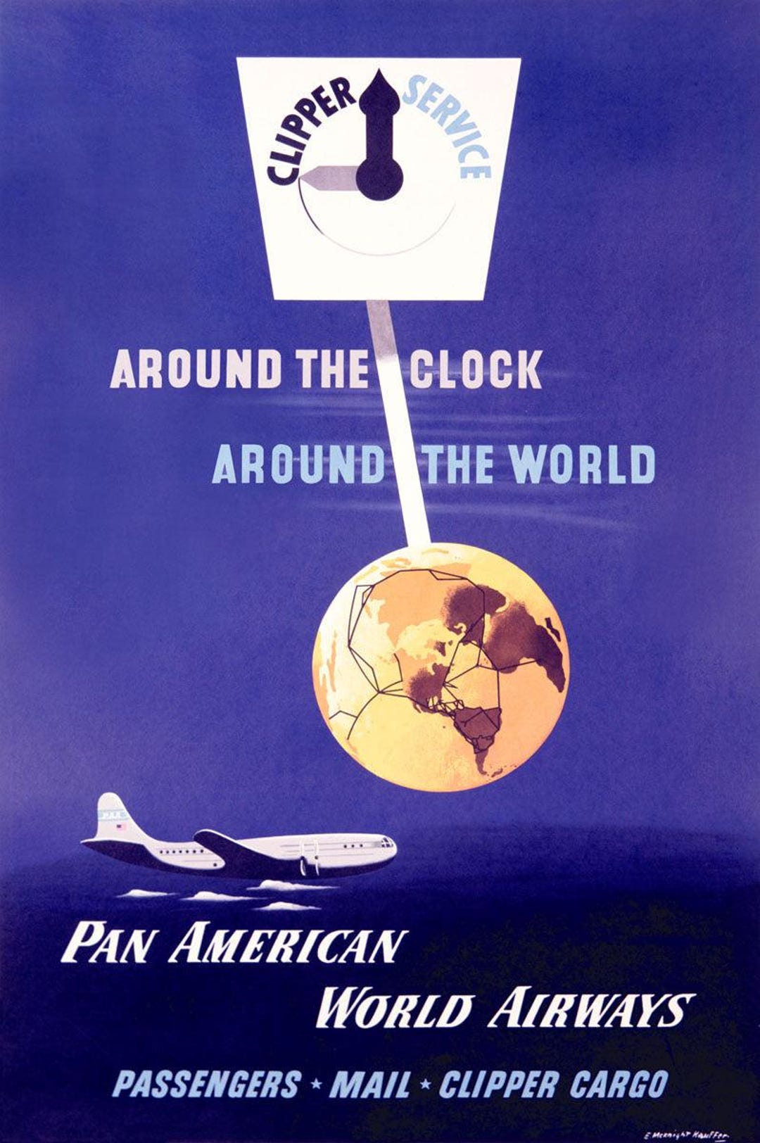 Pan American World Clipper Cargo Poster 0000-3698 - Etsy
