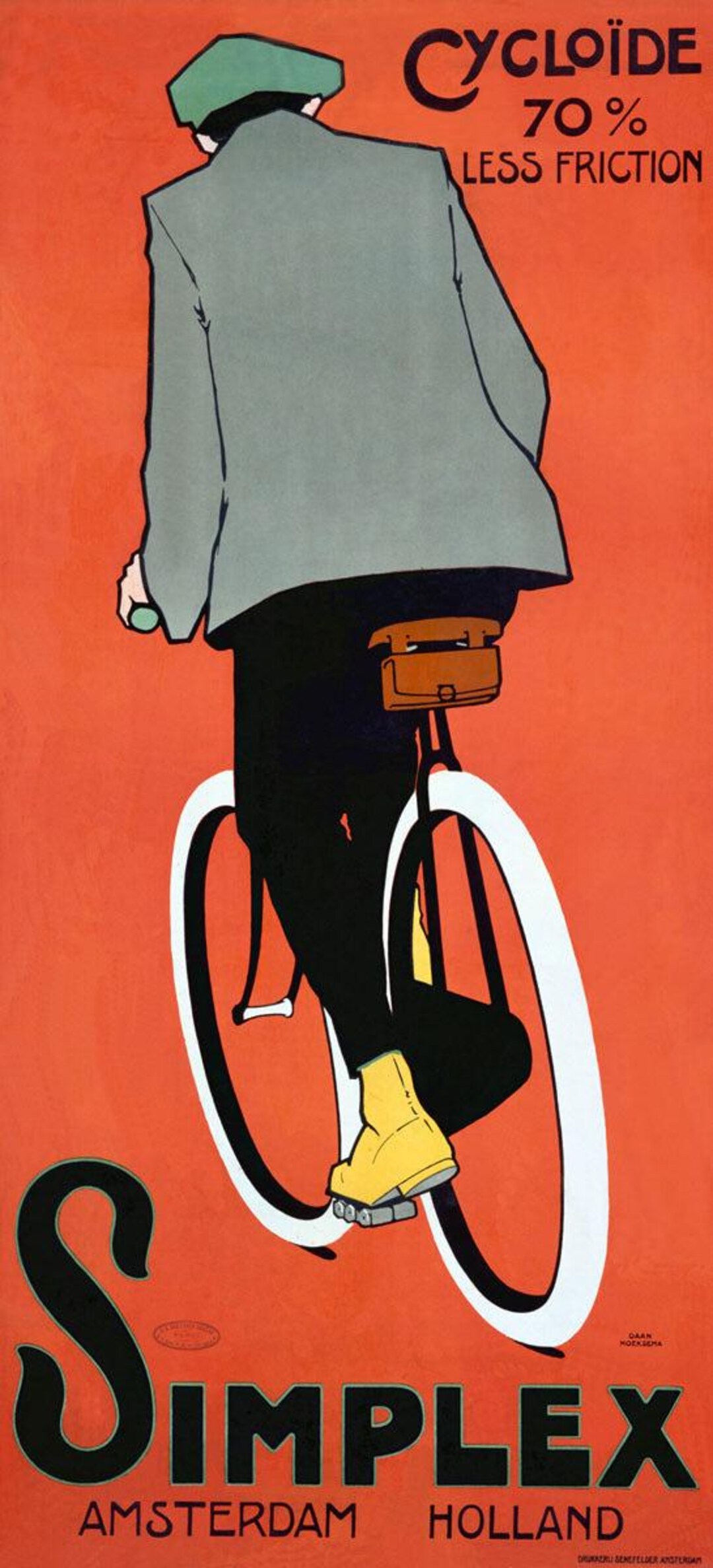 Vintage 1915 Dutch Simplex Bicycle Poster 0000-3584 - Etsy