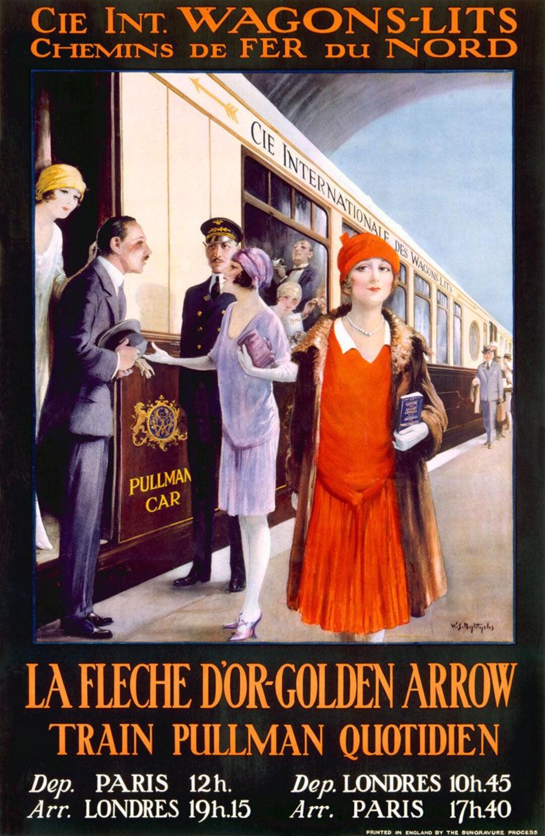 French Wagons-lits Railway Train Poster 0000-3800 - Etsy