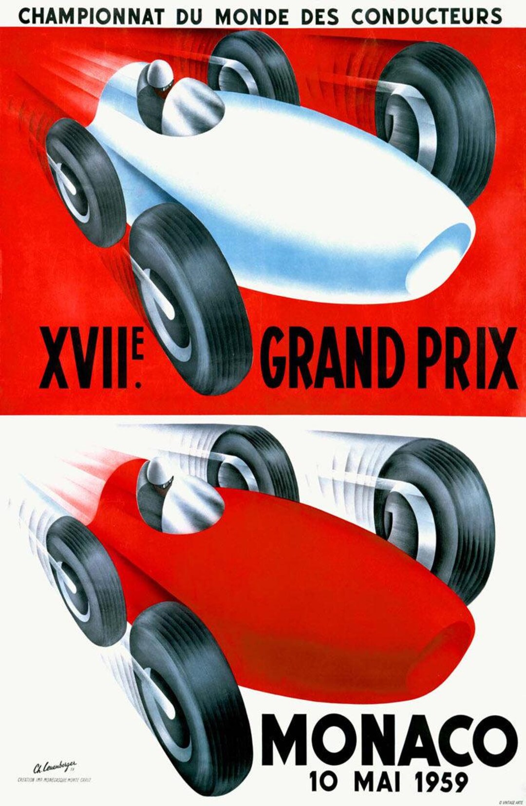 1959 Formula One Monaco Grand Prix 0000-1322 - Etsy
