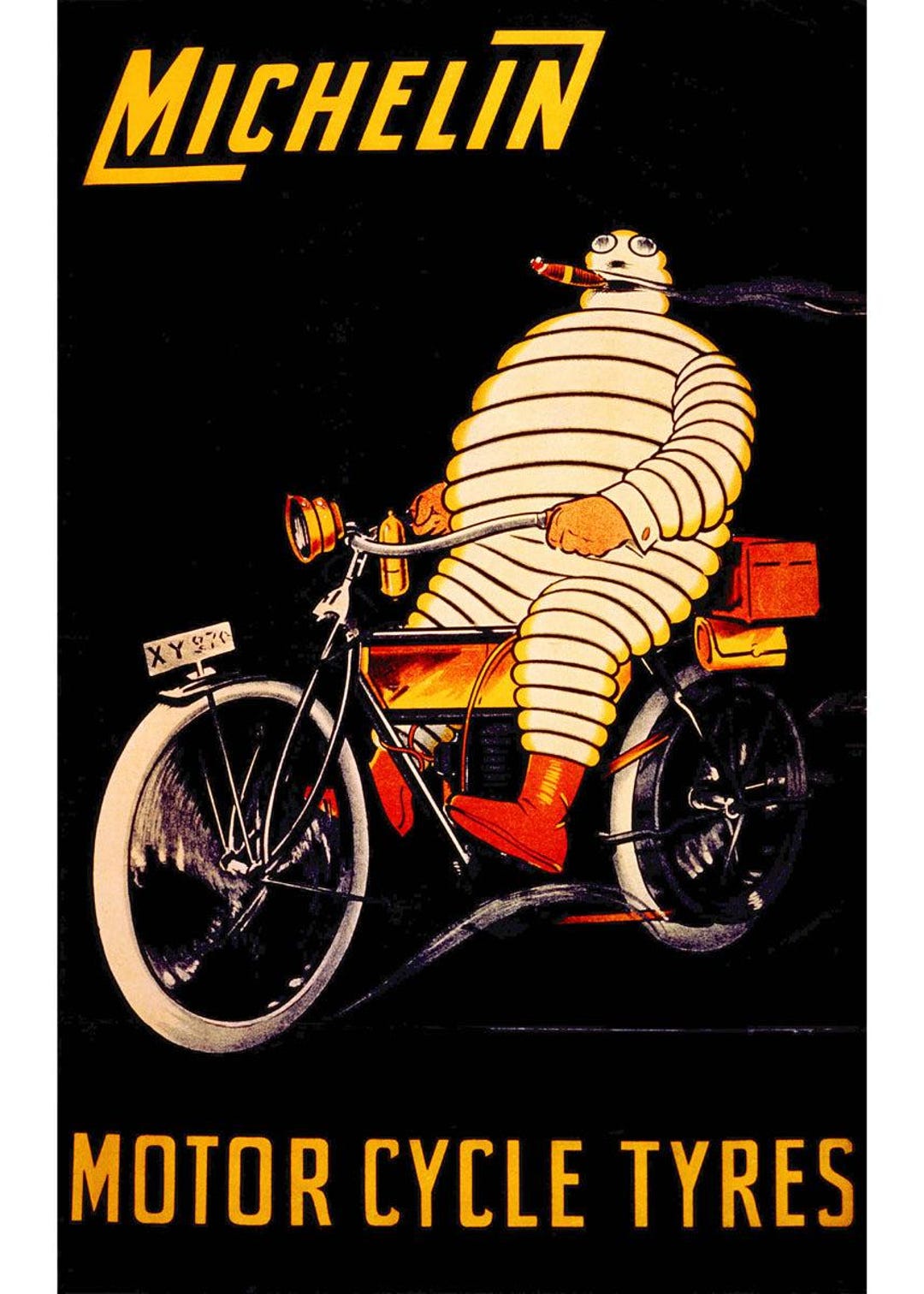 Vintage Poster Michelin, Motorcycle Tire 0000-6700 - Etsy