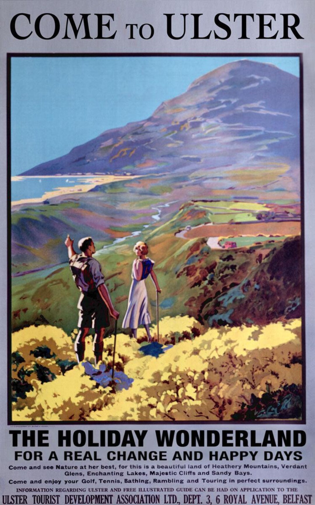 Come to Ulster Ireland Travel Poster 0000-3579 - Etsy