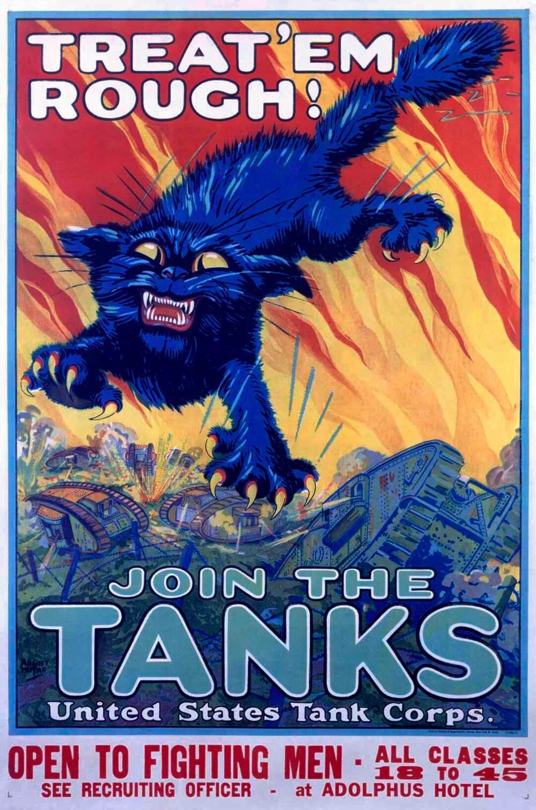 Vintage Poster U.S. Army Recruiting, Join the Tanks 0000-4093 - Etsy