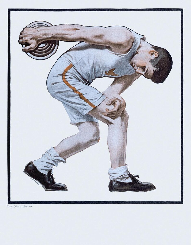 Track and Field Discus Poster 0000-3807 - Etsy