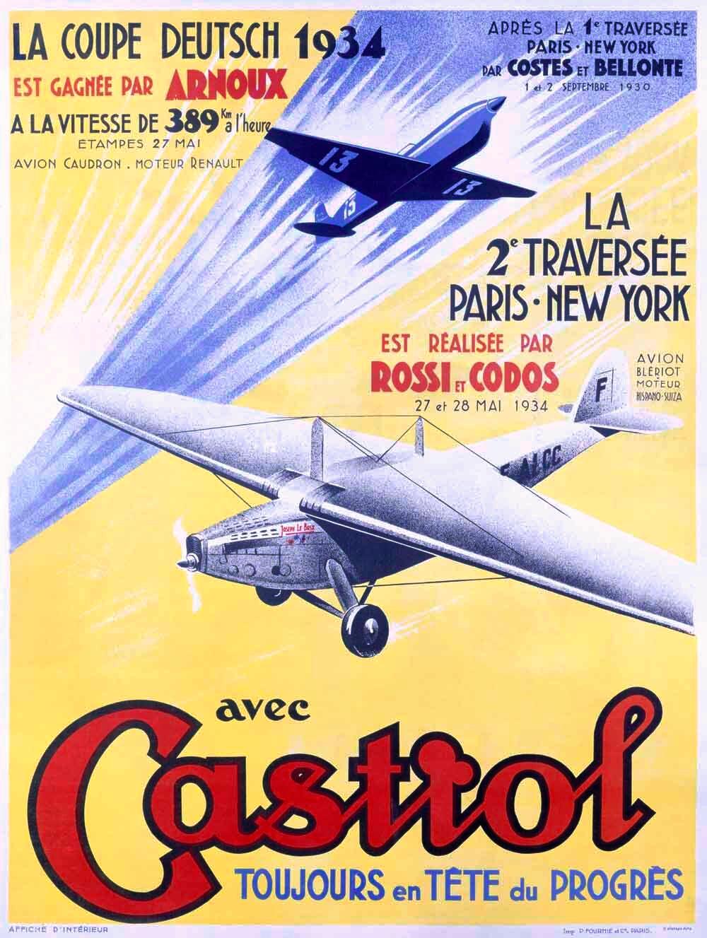 Vintage Poster Castrol Aviation Motor Oil Poster 0000-4018 - Etsy