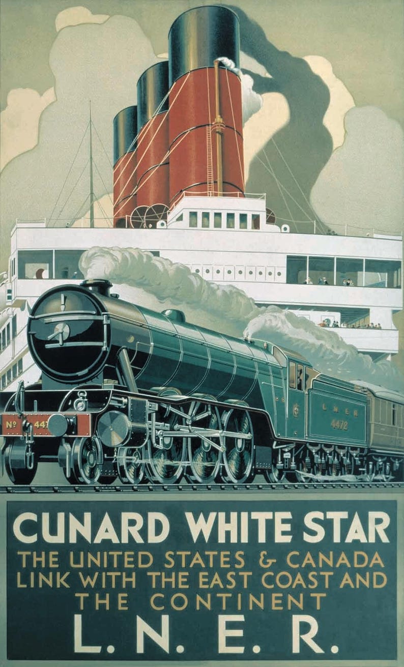 Vintage Poster Lner, Cunard Line, White Star, 1923-1947 0001-3100 - Etsy