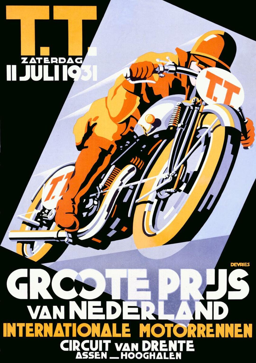 Dirt Track TT Motorcycle Racing Poster 0000-3974 - Etsy
