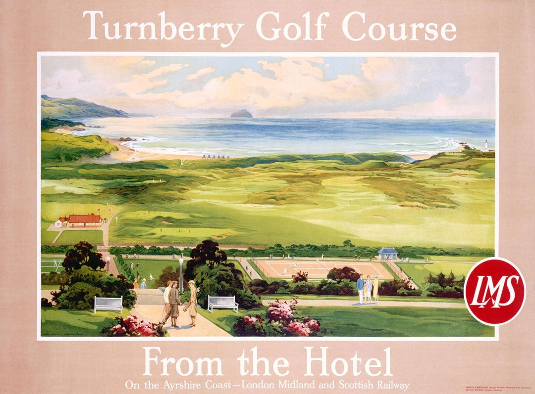 LMS Railway Turnberry Golf Course Poster 0000-4357 - Etsy